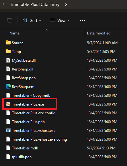Opening Up and Getting Used to Timetable Plus Data Entry: Opening the ...