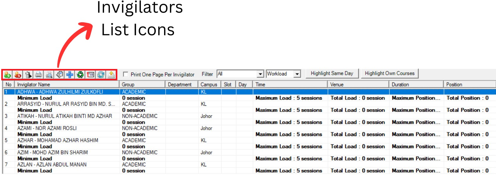 Stage 5: Invigilators: Set Constraints for Invigilator | TPlus