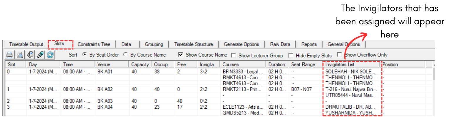 Stage 5: Invigilators: Auto-Assign Invigilator | TPlus