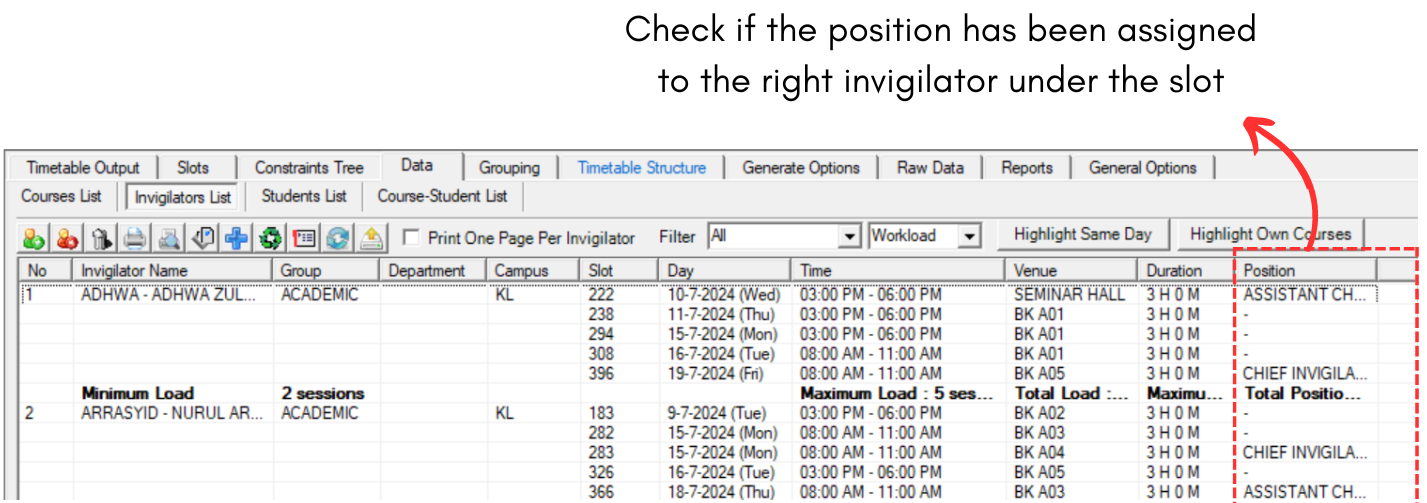 Stage 6: Invigilator Position | TPlus